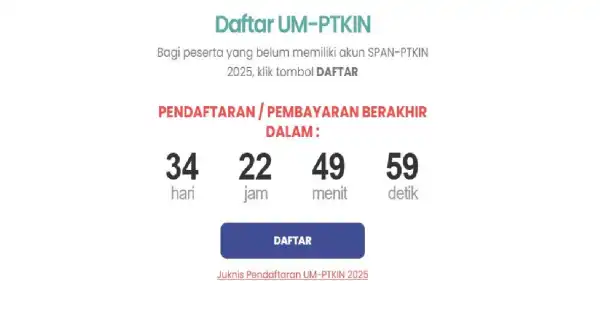 Pendaftaran UM-PTKIN 2025 Resmi Dibuka, Cek Jadwal dan Ketentuannya